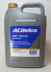 ACEITE ACDELCO 15W40 GALÓN SEMISINTÉTICO – Distripartes LM