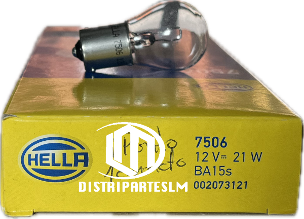 7506 FOCO 1 PUNTO 12V 21W BA15S HELLA FOCO TRANSPARESTE CAJAX10 ...