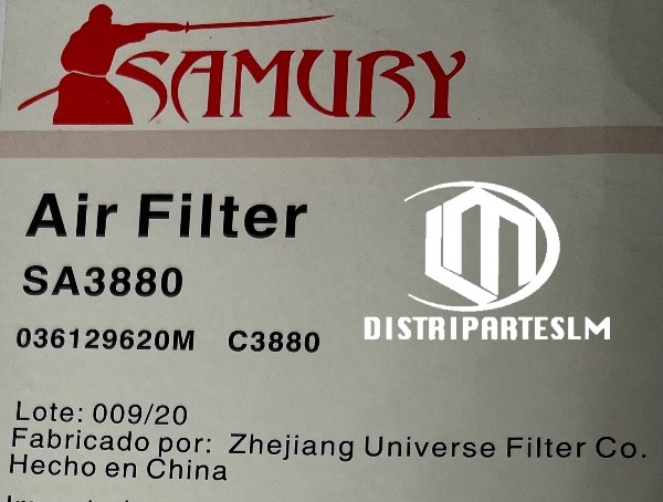 SA3880-SAMURY FILTRO DE AIRE SKODA FABIA – Distripartes LM