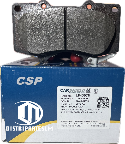 LF-D976 PASTILLA DE FRENO CARSHIELD TOYOTA HILUX 4X2 HASTA 2011 ...