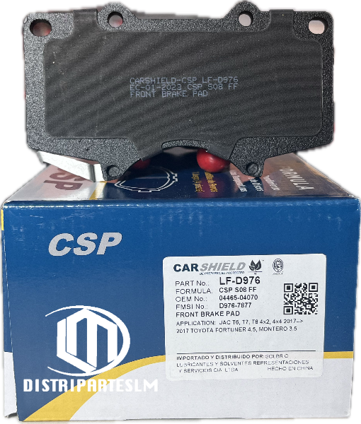 LF-D976 PASTILLA DE FRENO CARSHIELD TOYOTA HILUX 4X2 HASTA 2011 ...
